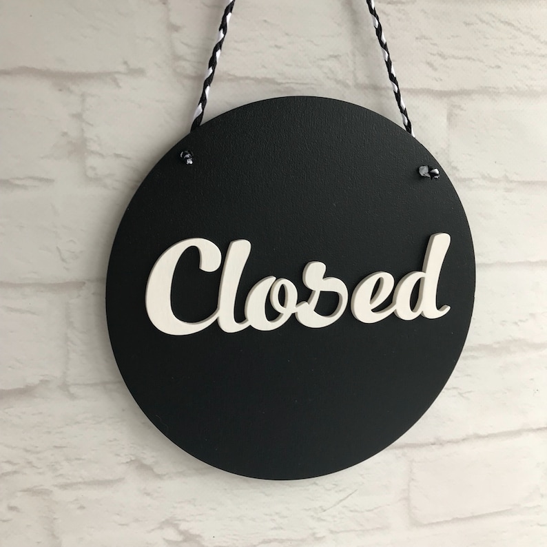 Open Closed Sign Business Sign Storefront Sign Shop Open Sign Wooden ...