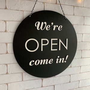 We Are Open Come in Shop Open Sign Coffee Shop Sign Business Sign ...
