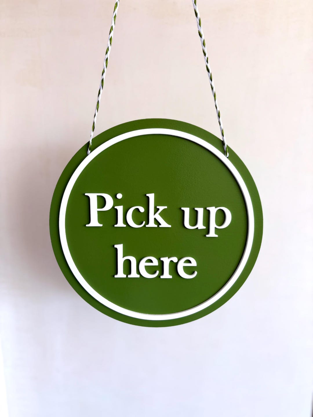 Pick up Here Sign Order Here Sign Round Pickup Sign for Small Business ...