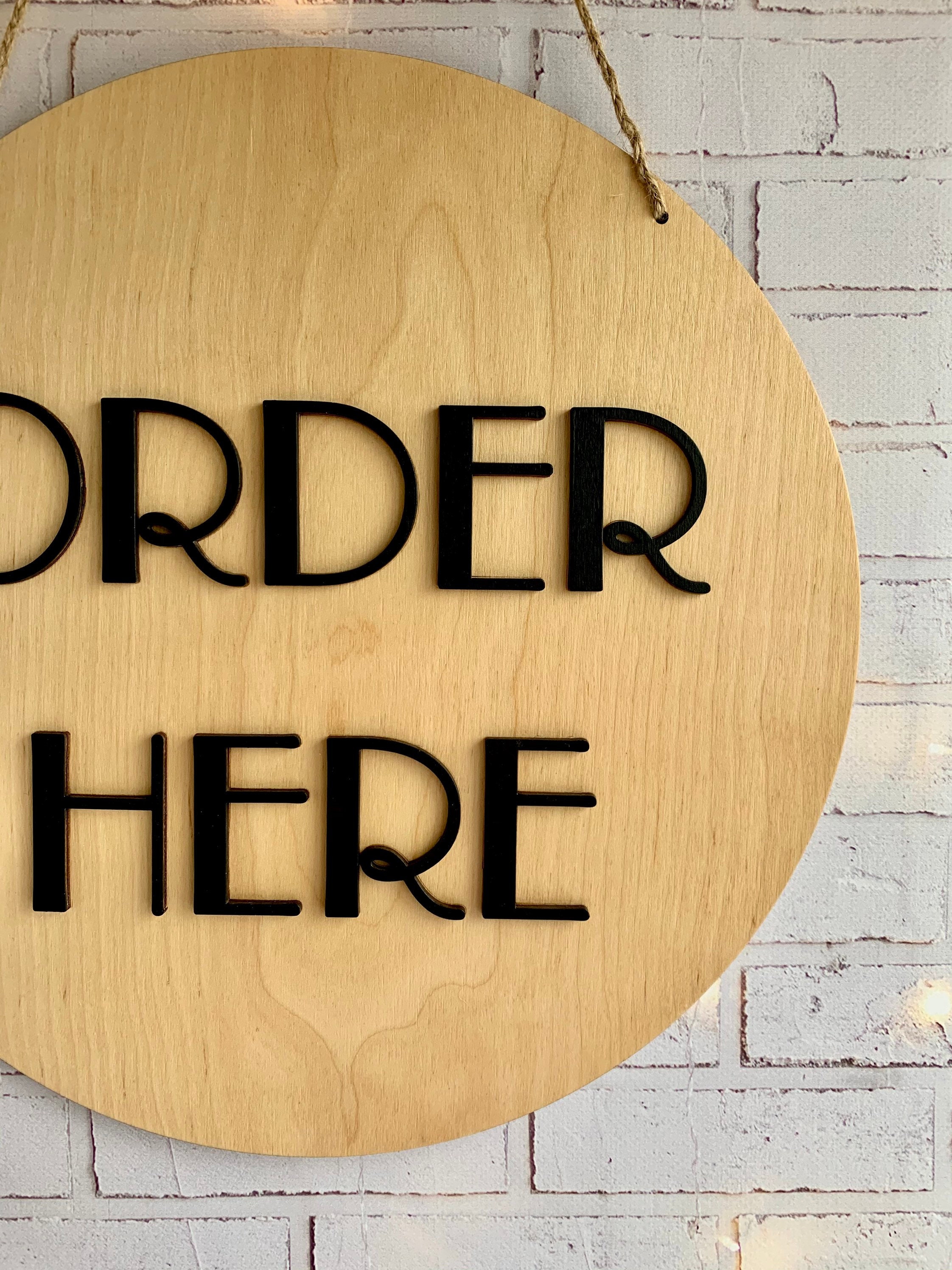 Order Here sign Restaurant sign Wooden sign Business sign | Etsy