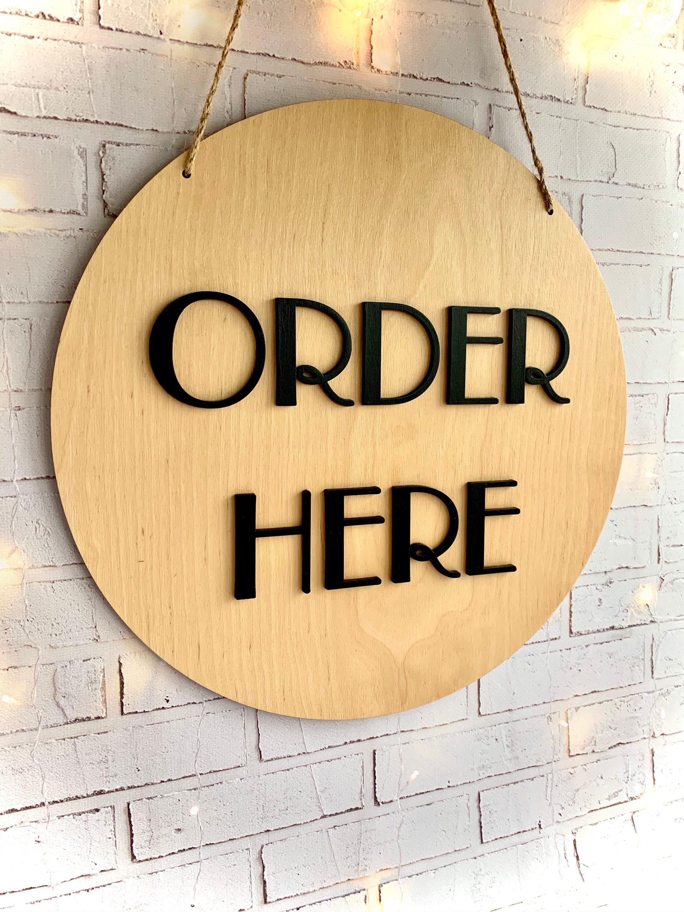 Order Here Sign Restaurant Sign Wooden Sign Business Sign - Etsy