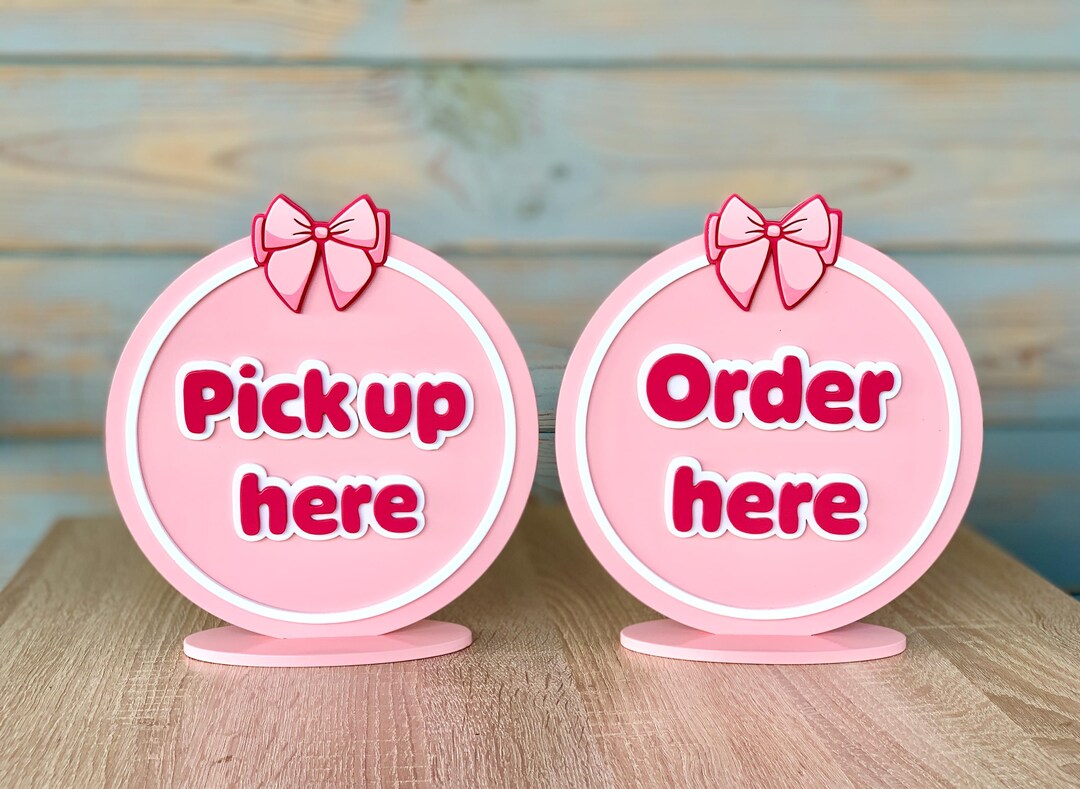 Order Here Pick up Here Sign Standing Sign Coffee Shop Sign Cafe Sign ...