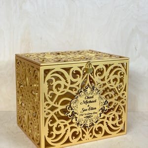 Emerald Green Card Box Wedding Card Box With Slot Lock Wedding Money ...