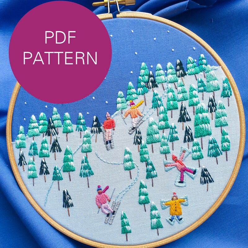 Ski Embroidery - Etsy