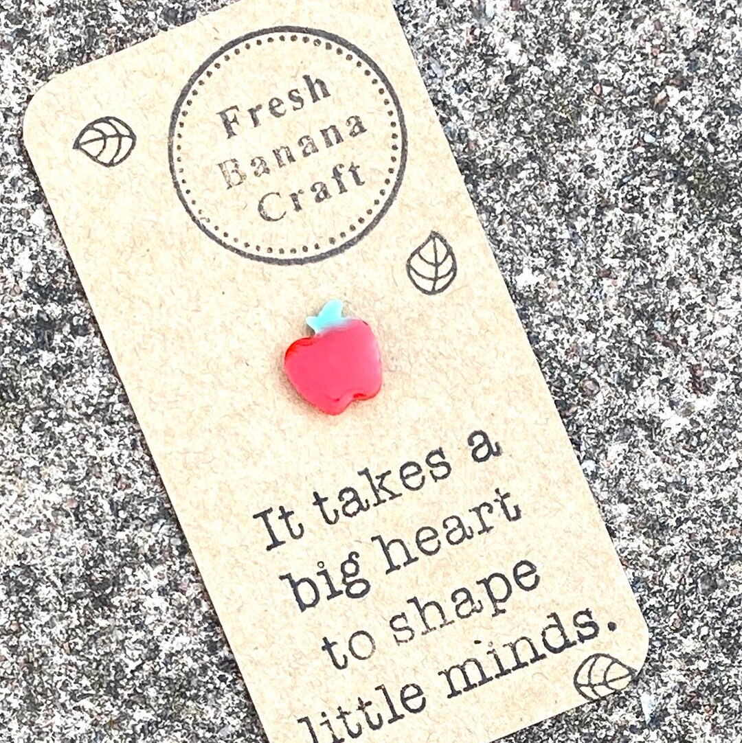 Apple Pin Badge Teacher Appreciation Gift End of Term Gift - Etsy