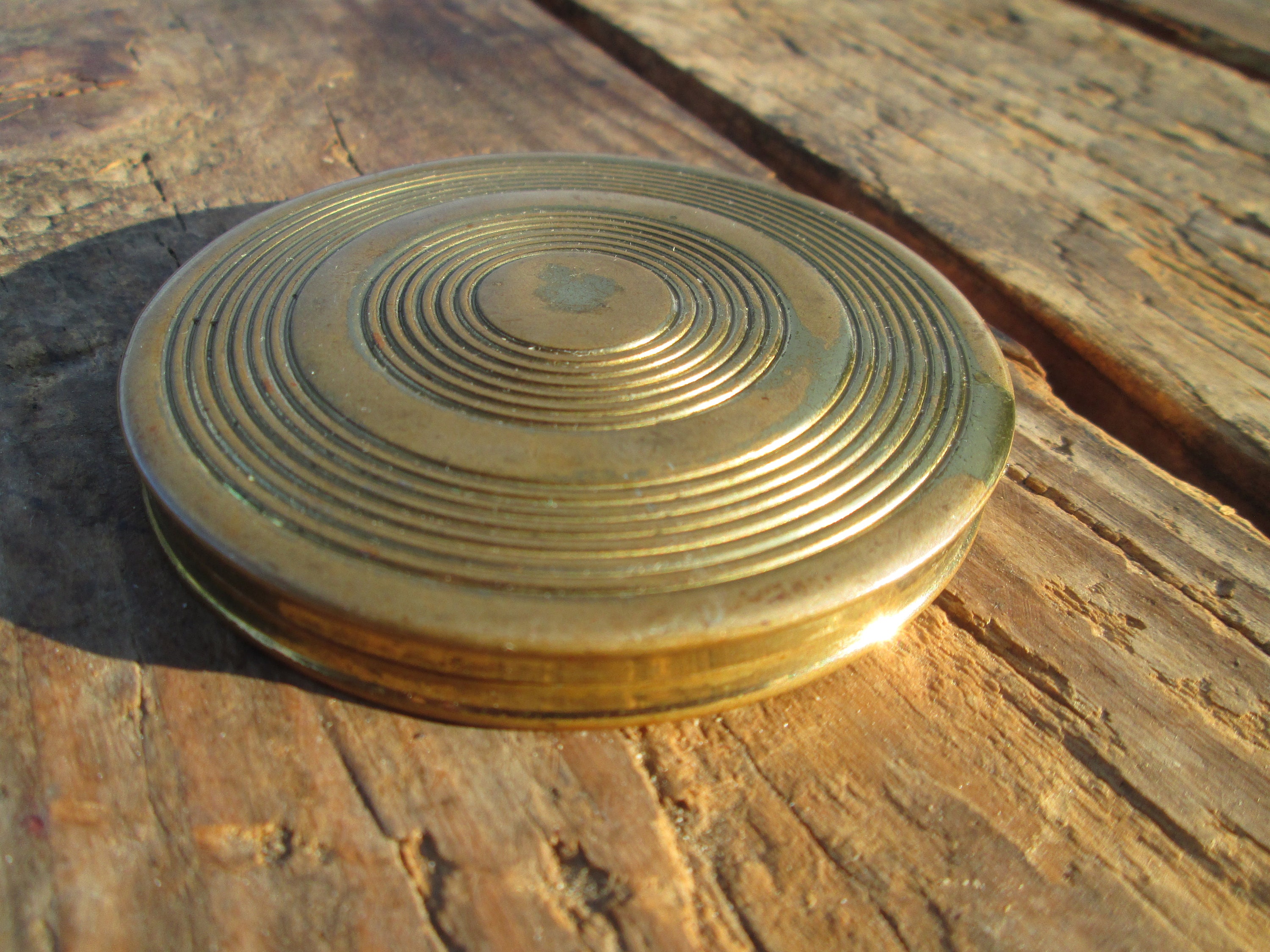 Brass Powder With Mirror Pocket Mirror Vintage Powder Box | Etsy