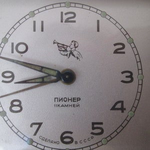 Vintage Alarm Clock, Russian Mechanical Clock Pioner, Retro Working ...