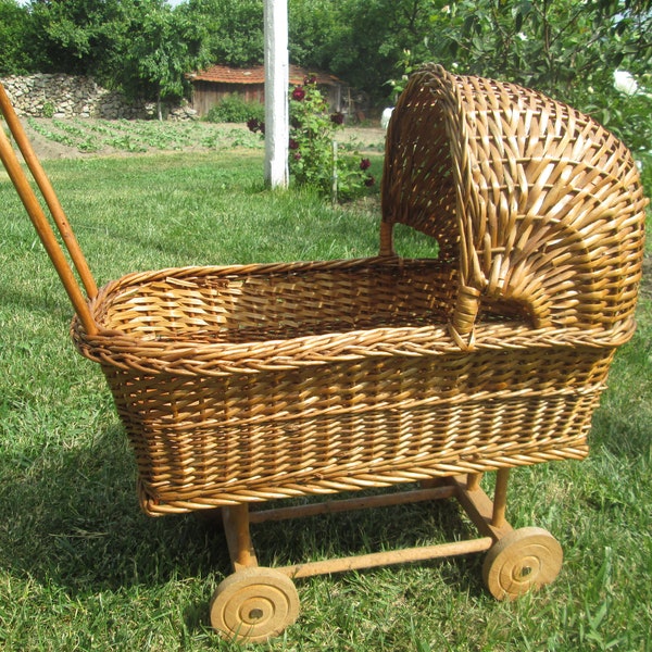 Wicker Doll Pram - Etsy