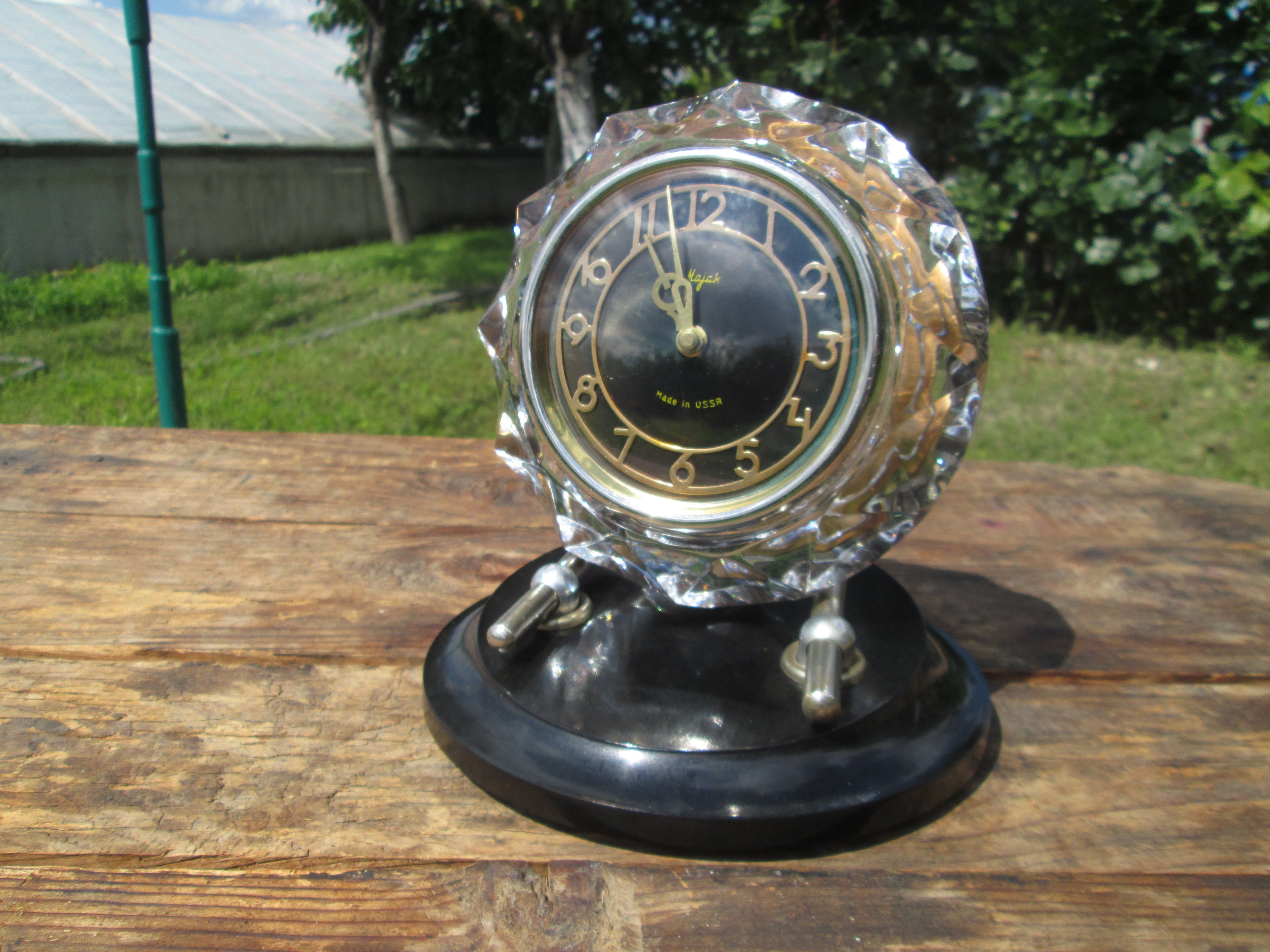 Home Décor Home & Living Clocks Vintage Soviet Mechanical Clock Vintage ...