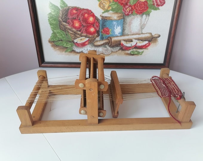 Antique Weaving Loom, Wooden Decorative Model, Manual Weaving Loom ...