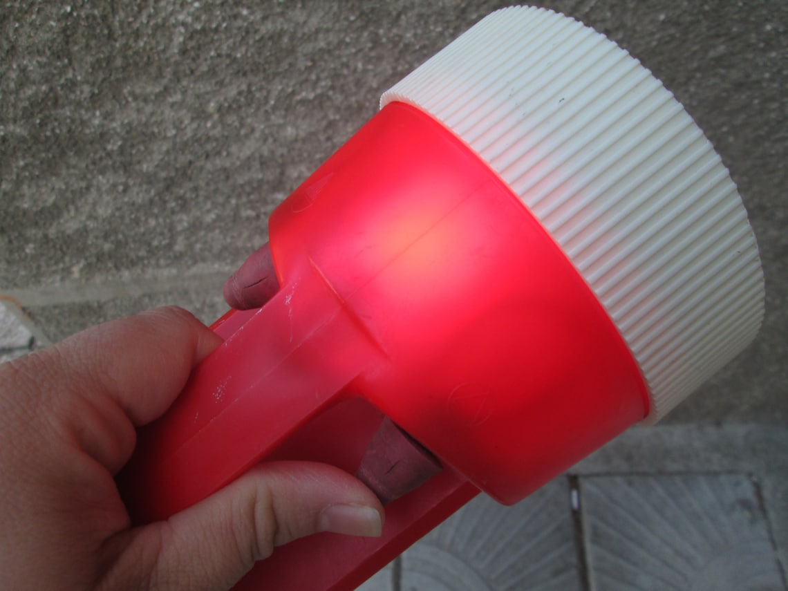 Vintage Flashlight Plastic Flashlight Hand Flashlight Big | Etsy