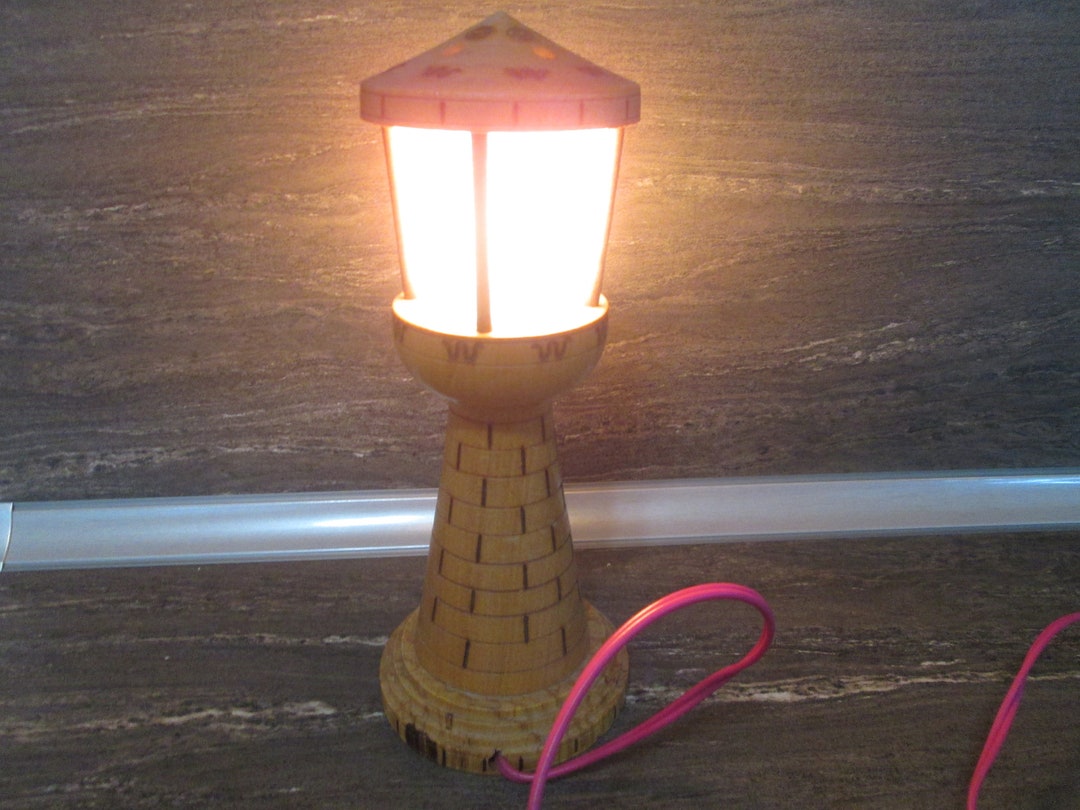 Vintage Wooden Lighthouse Lamp: Retro Desk Decor - Etsy