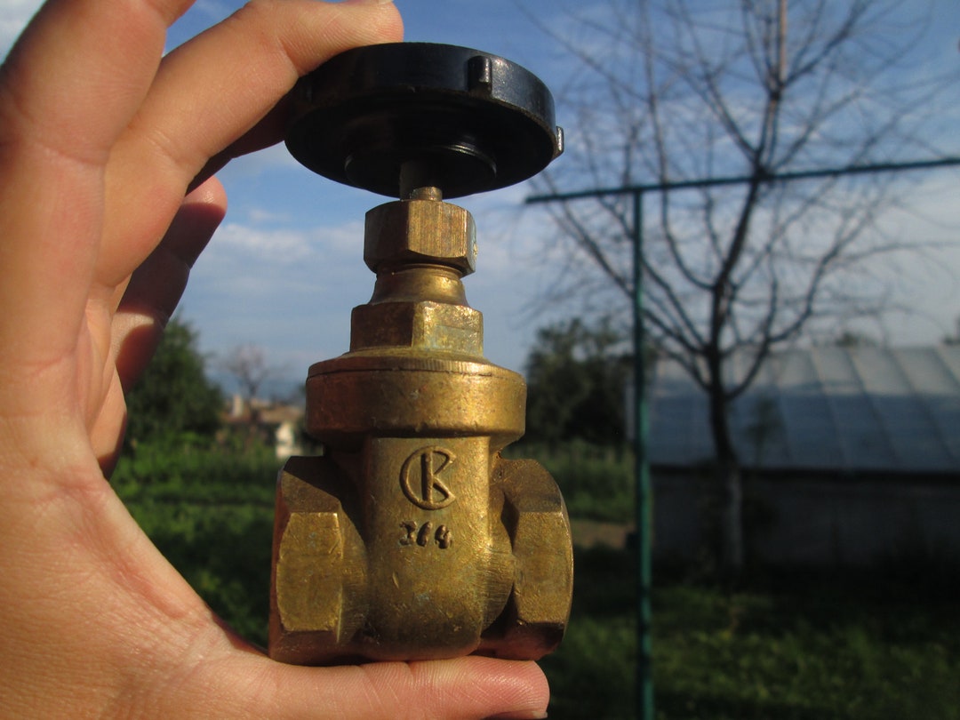 Vintage Brass Water Valve With Bakelite Handle: Rustic Industrial Decor ...