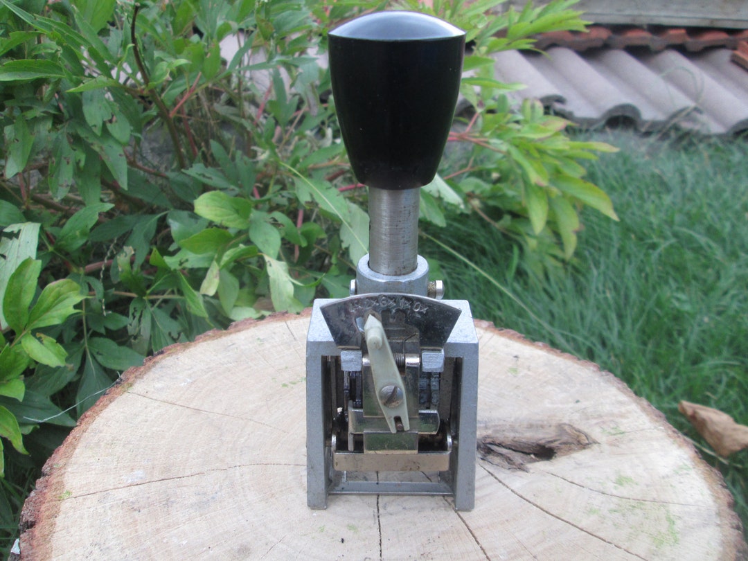 Vintage Numbering Machine: Metal Roller Stamp, Retro Office Decor - Etsy