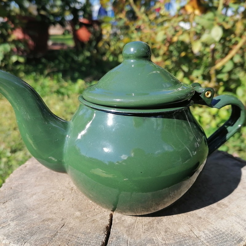 Enamel Tea Pot - Etsy