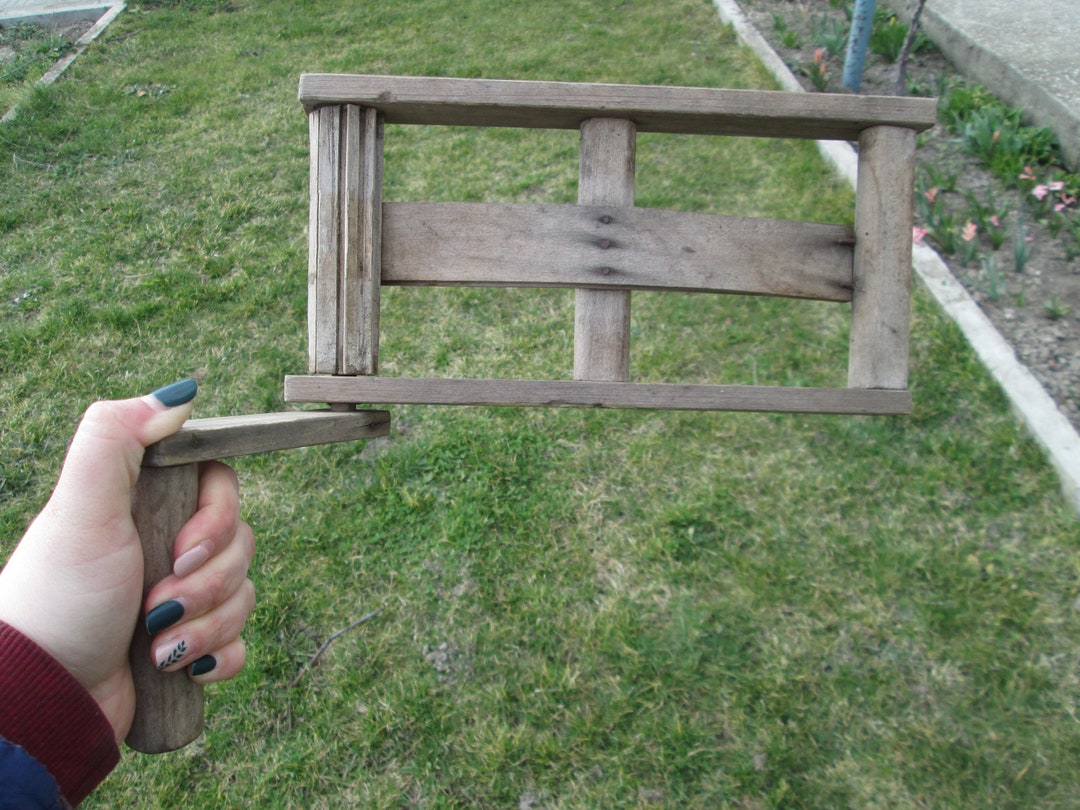 Wooden Rattle Clacker, Vintage Clacker, Percussion Rattle Clacker ...