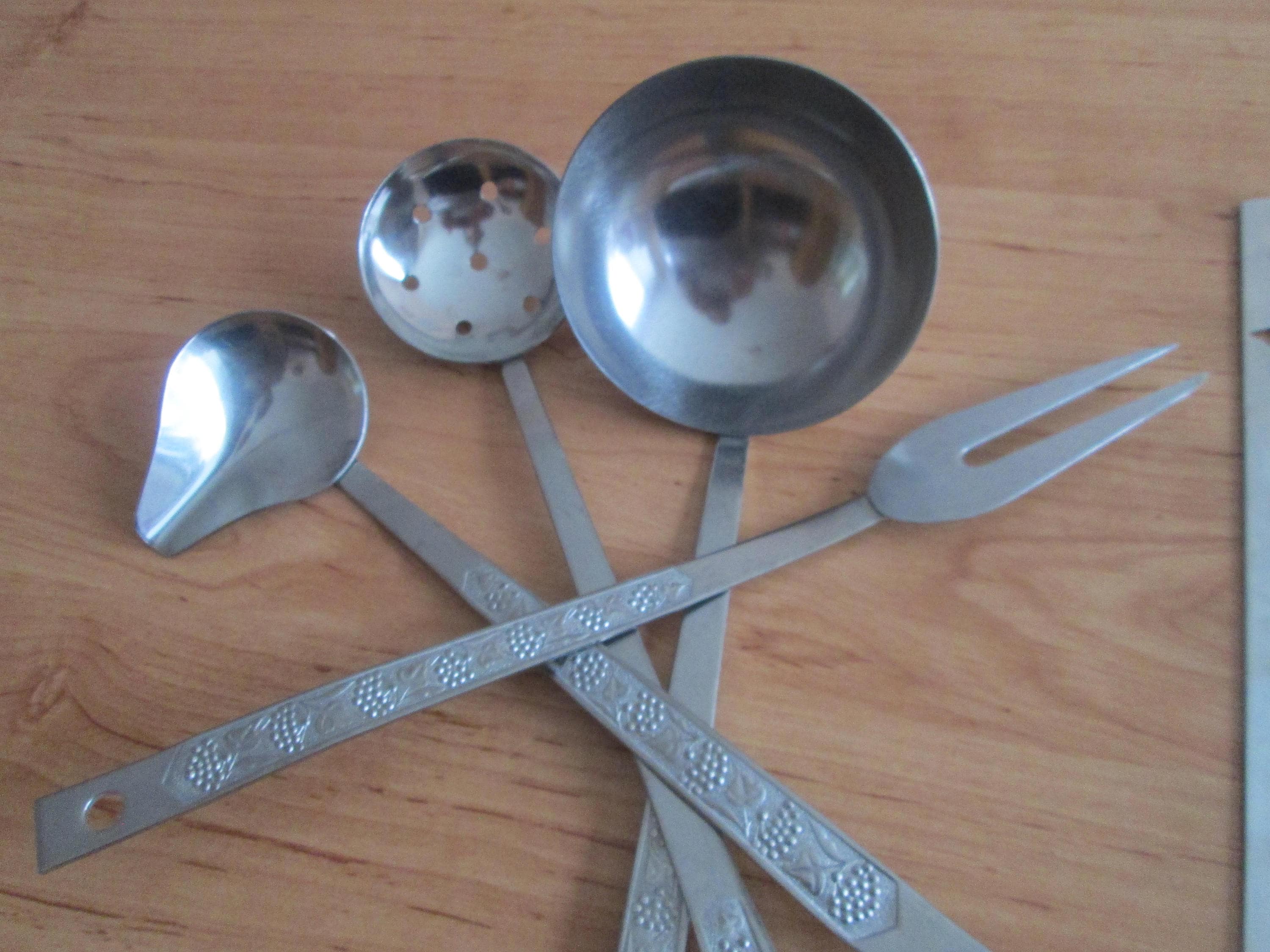 Kitchen Utensils Wall Rack Vintage Utensils Set of 5 Parts | Etsy