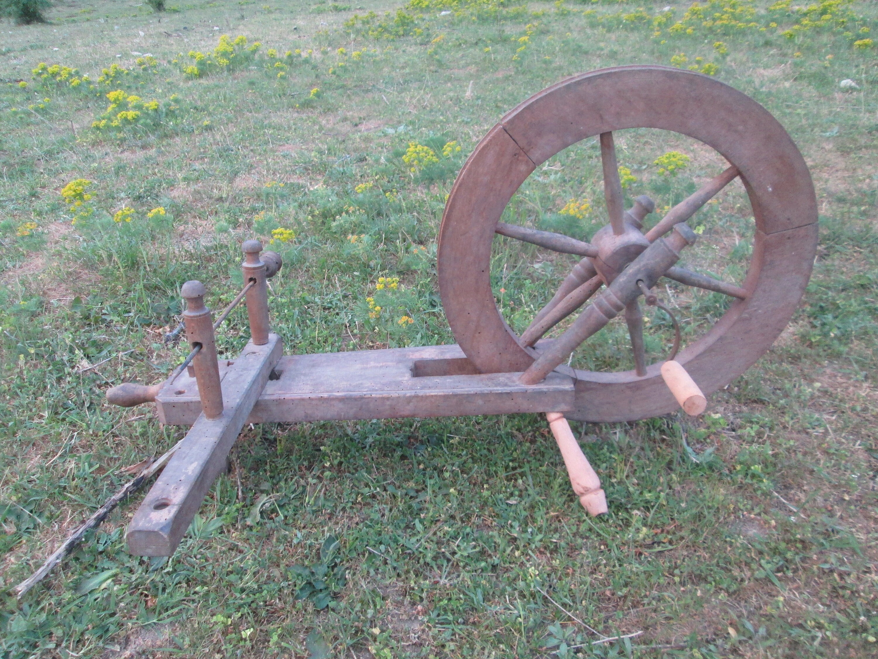 Antique Wooden Tool Antique Spinning Wheel Manual Spinning - Etsy UK