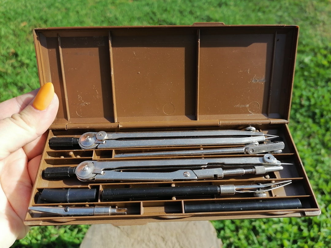 Vintage USSR Drawing Tool Set: Architectural Instruments in Case - Etsy