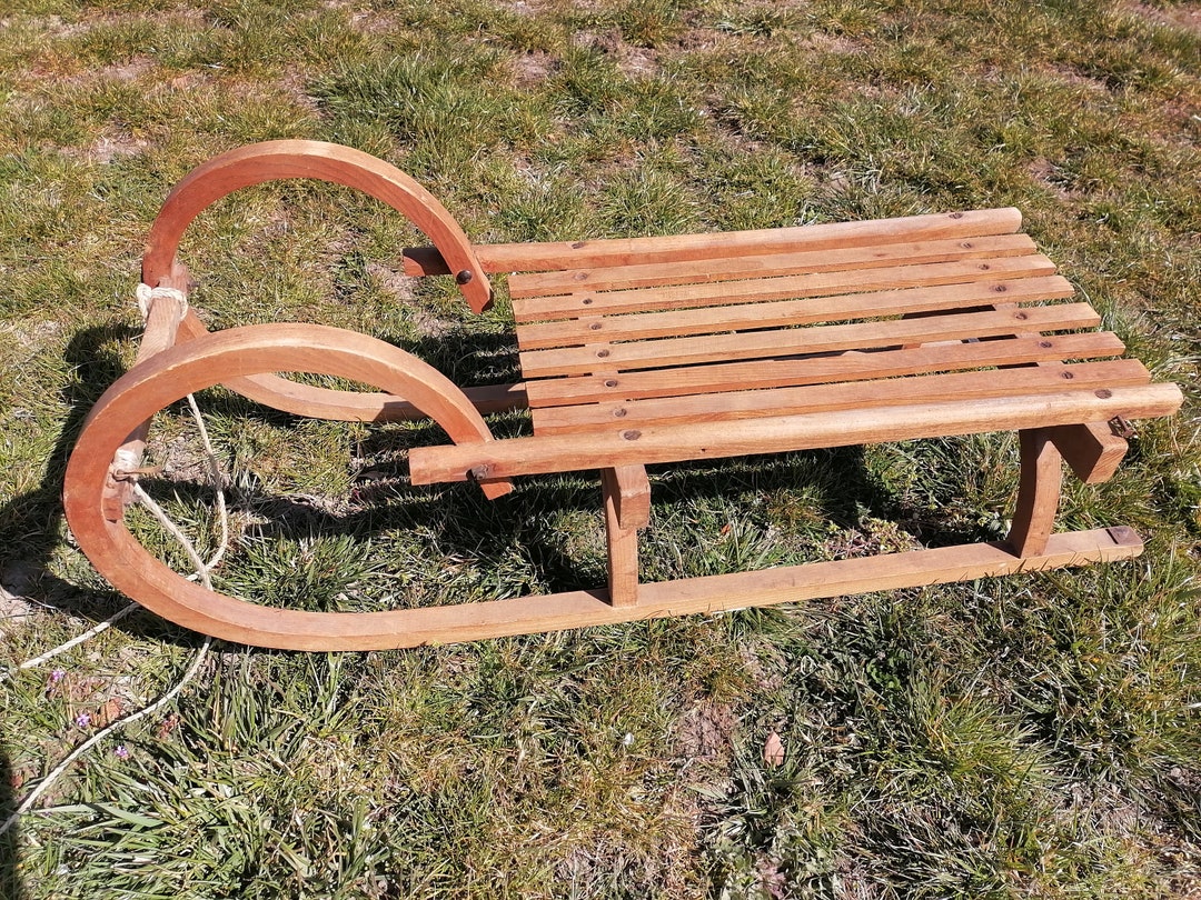 Vintage Wooden Sled, Children Sled, Kids Sled, Handmade Sled, Snow Sled ...