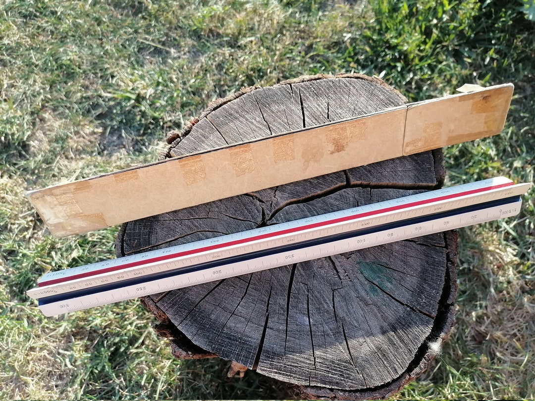 Vintage Slide Ruler, Triangular Ruler, Map Calculator, Measuring Ruler ...