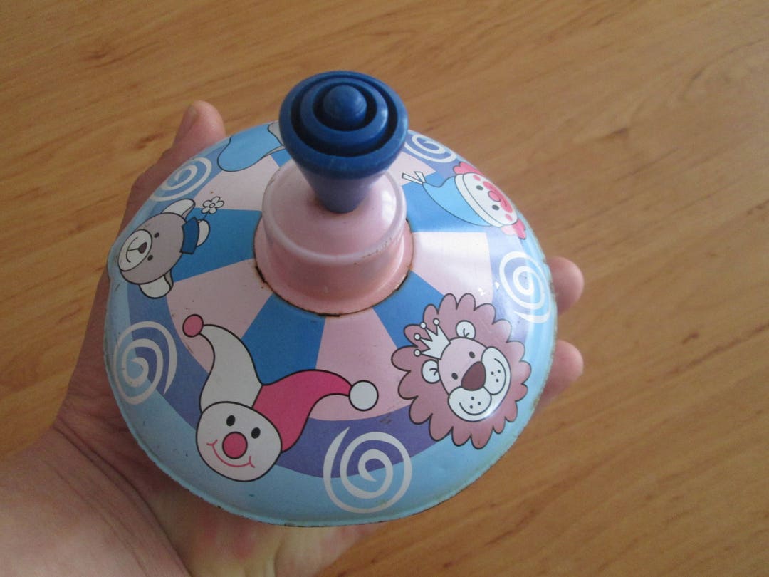 Metal Toy Top, Vintage Toy Top, Spinning Toy Top, Vintage Spinning Top ...