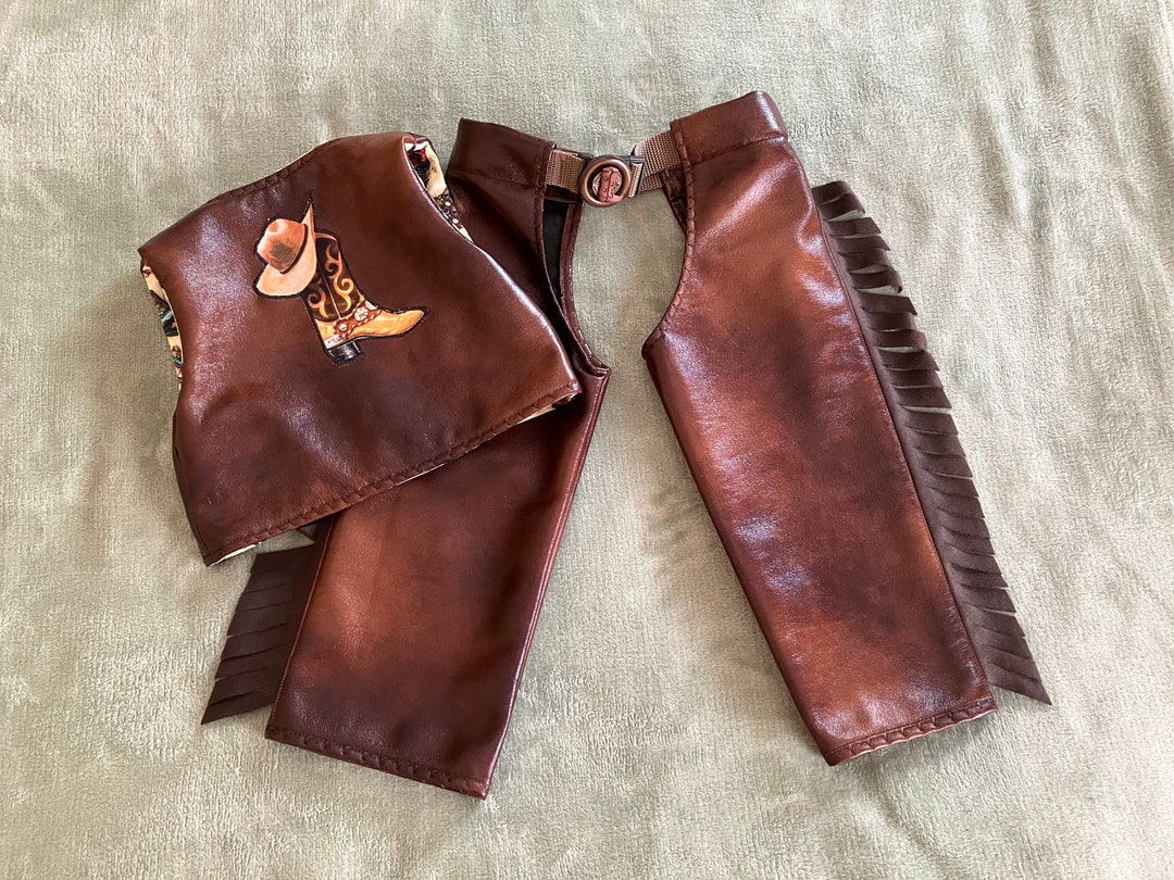 Baby/toddler/child's Faux Leather Chaps & Vest - Etsy