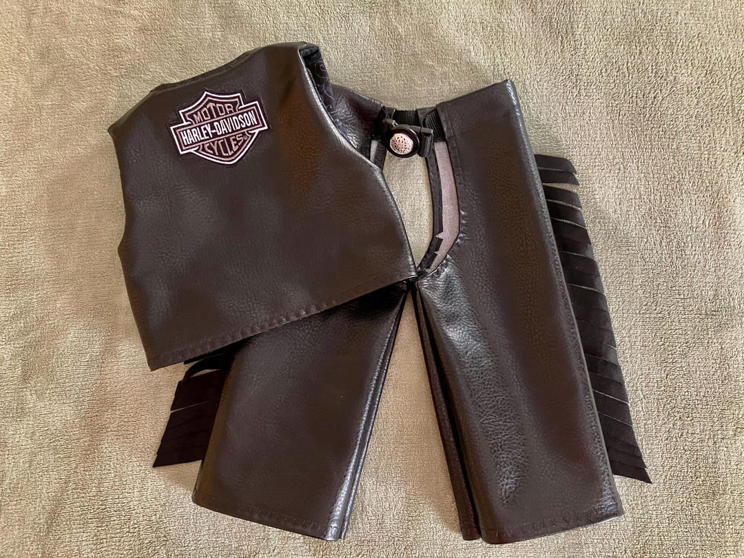 Toddler, Kids, Child's Faux Leather Biker Chaps & Vest - Etsy