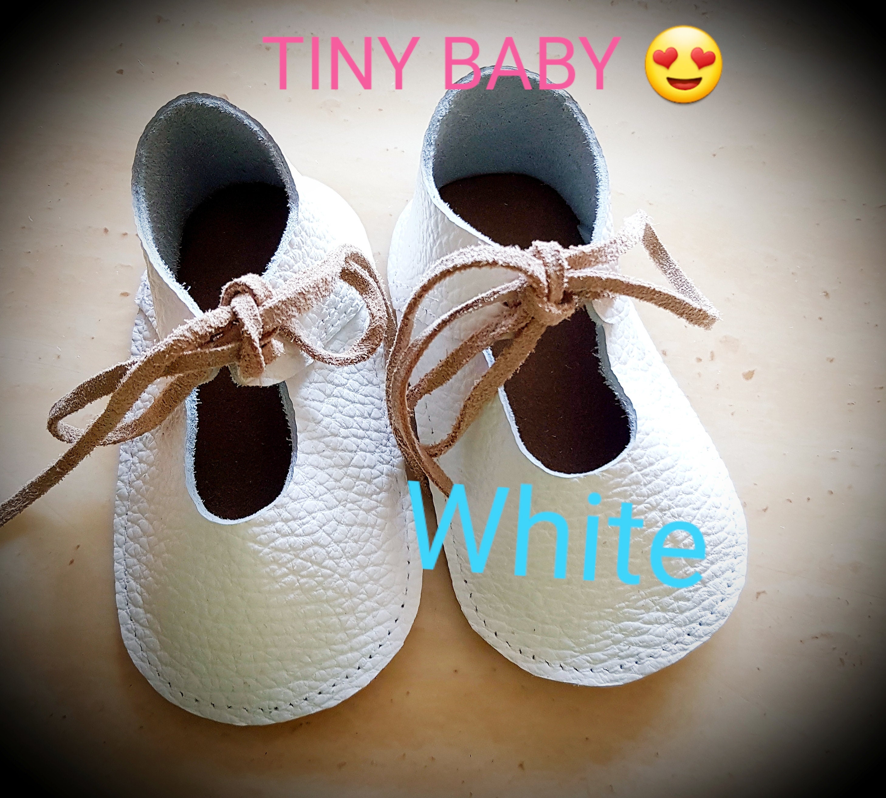 Handmade Baby Shoes Booties Made From Real Leather Whit Soft Suede Sole ...