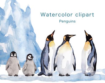 Penguin clip art | Etsy