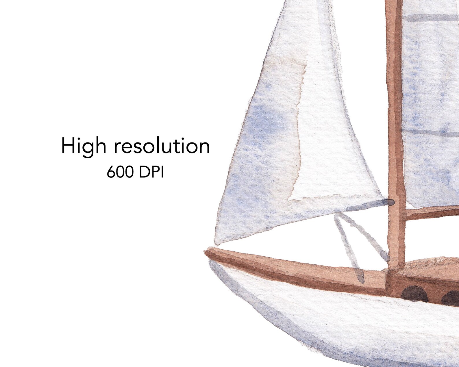 WATERCOLOR CLIPART Sailboat Clipart Summer Vacation - Etsy