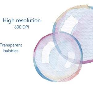 WATERCOLOR CLIPART, Bubble Clipart, Kids Watercolour Drop Clipart Set ...