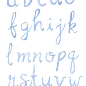 WATERCOLOR CLIPART, Blue Alphabet 1 Clipart, Watercolour Set ...