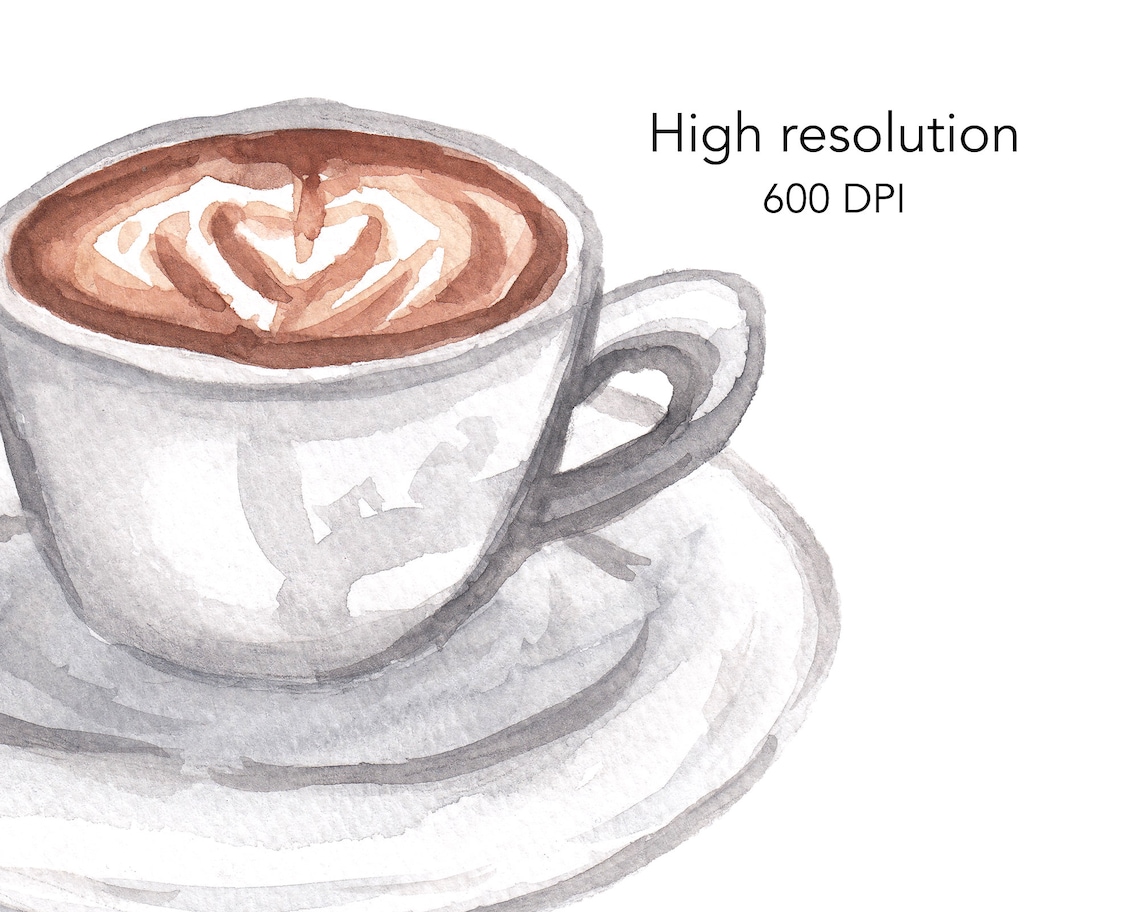 WATERCOLOR CLIPART Coffee Clipart Coffee Cup Pot Sugar | Etsy