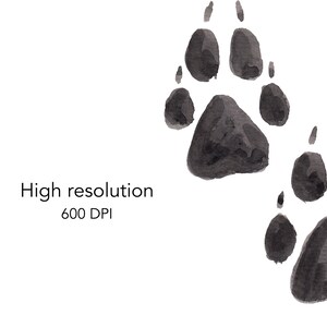 WATERCOLOR CLIPART, Animal Tracks Clipart, Watercolour Clipart Set ...