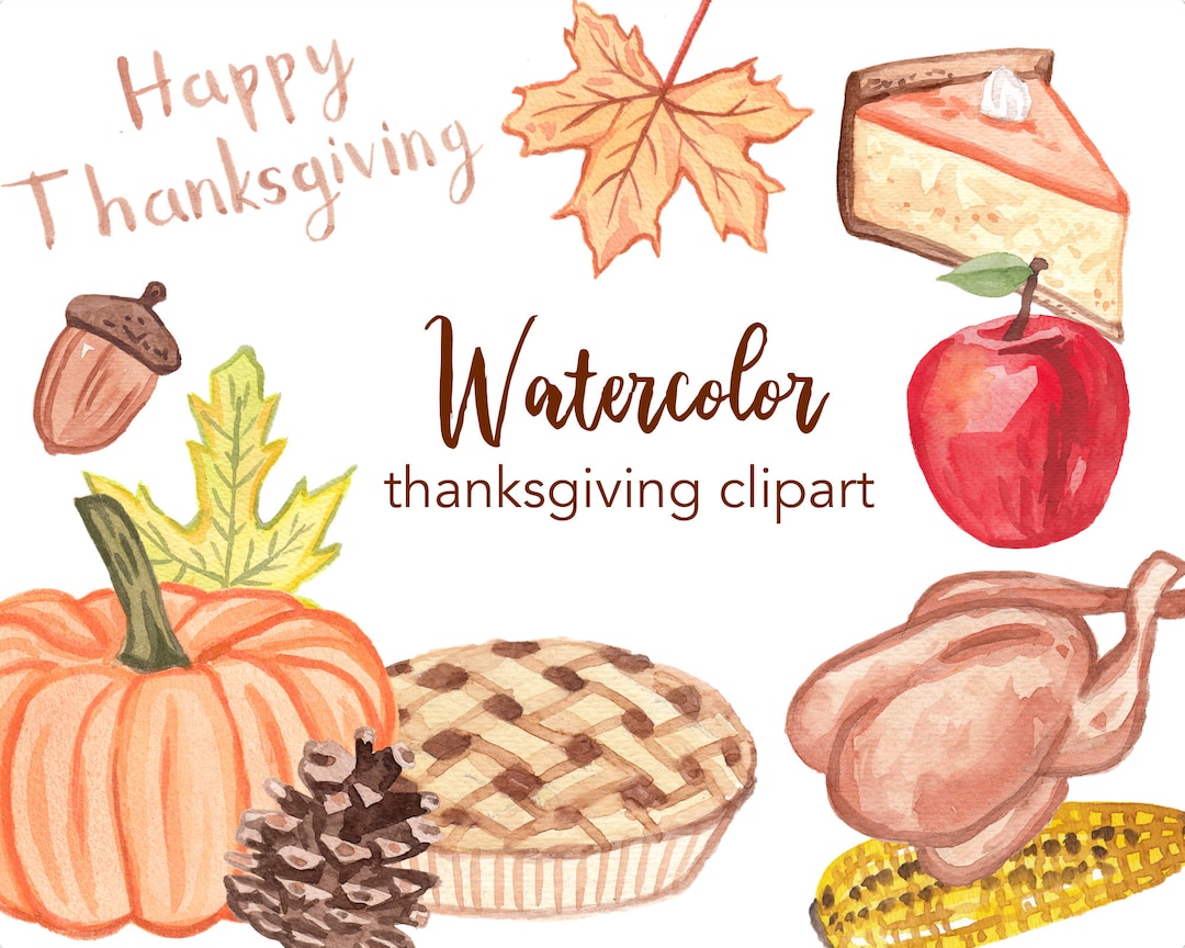 WATERCOLOR CLIPART, Thanksgiving, Fall Leaves Clipart, Leaf Png, Leaf ...