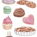 WATERCOLOR CLIPART, Bakery Clipart, Food, Kitchen, Baked Goods ...