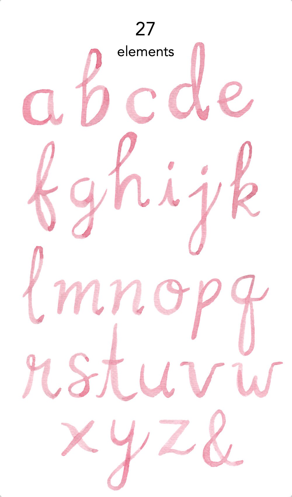 Watercolor CLIPART Alphabet Clipart Watercolour Clipart Set - Etsy