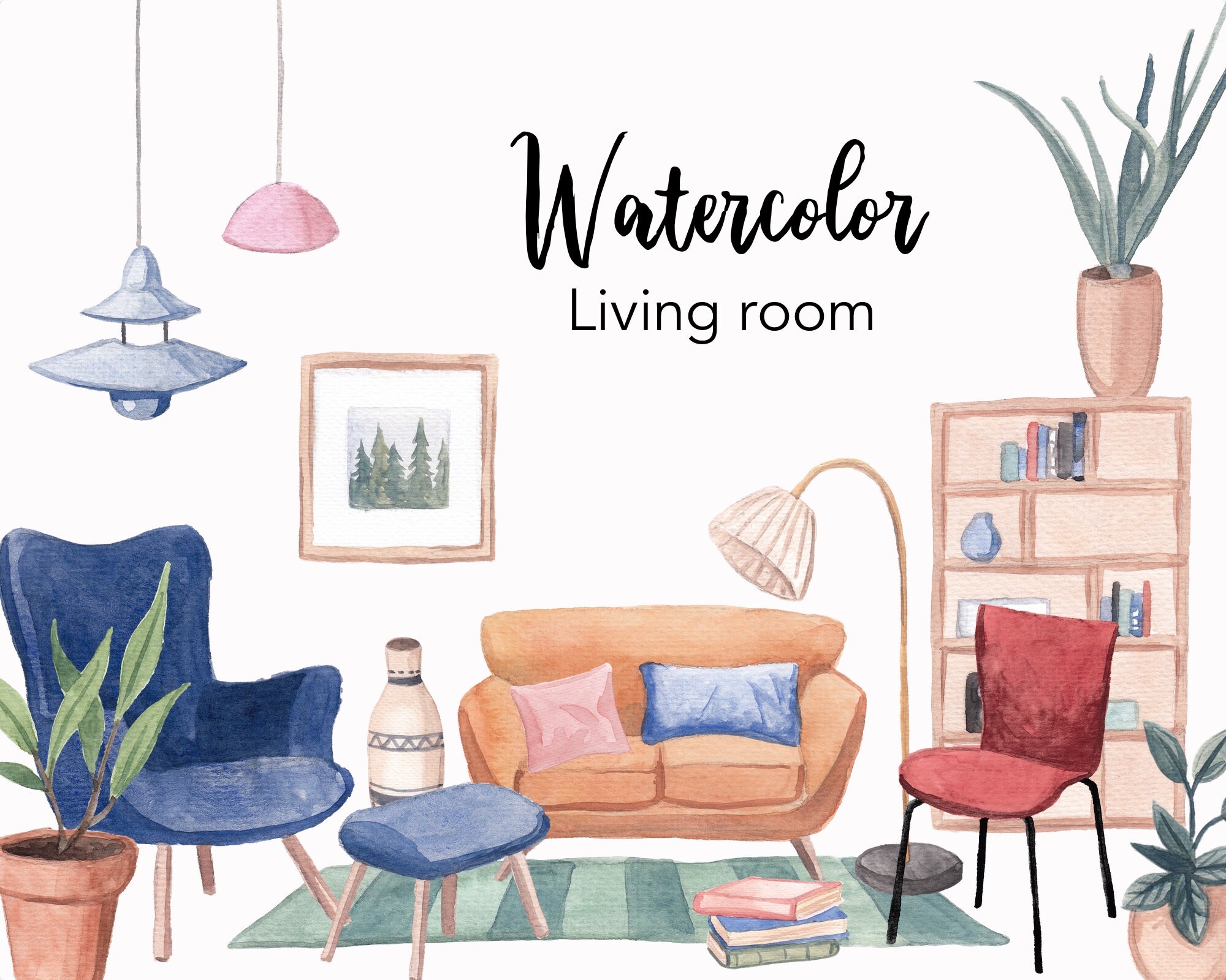 Living Room Furniture Clipart