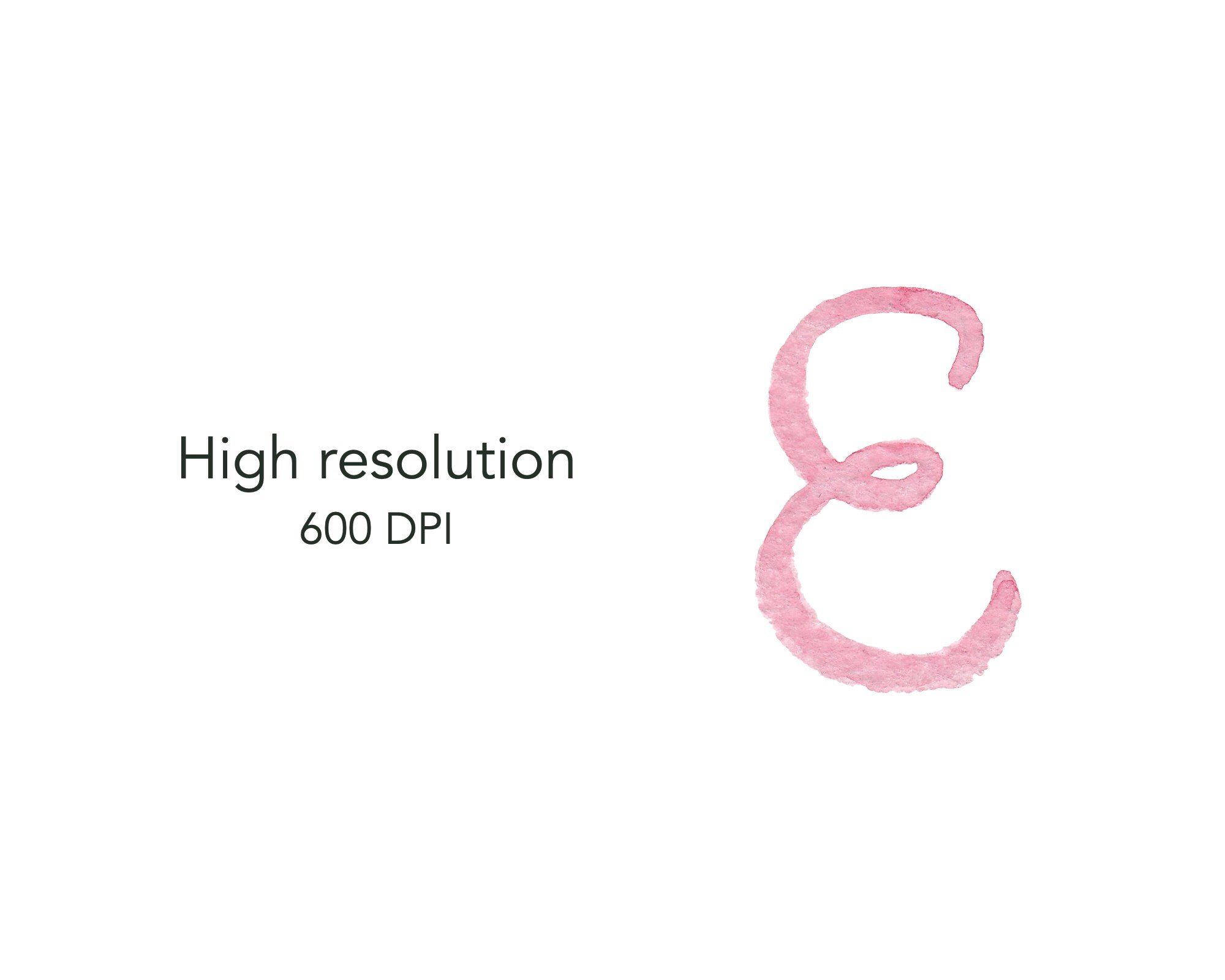 WATERCOLOR CLIPART, Pink Alphabet Clipart, Watercolour Set, Commercial ...