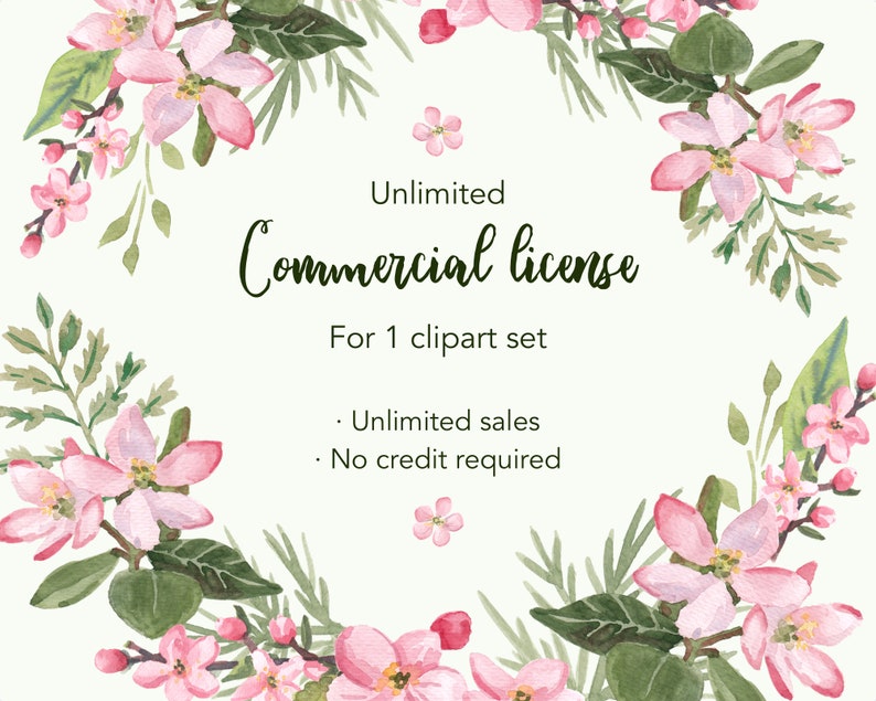 Commercial License for 1 Clipart Set - Etsy