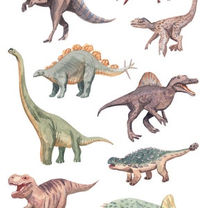WATERCOLOR CLIPART Dinosaurs, Dinosaur Graphics, Dino Decor ...