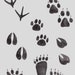 WATERCOLOR CLIPART, Animal Tracks Clipart, Watercolour Clipart Set ...
