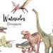 WATERCOLOR CLIPART Dinosaurs, Dinosaur Graphics, Dino Decor ...