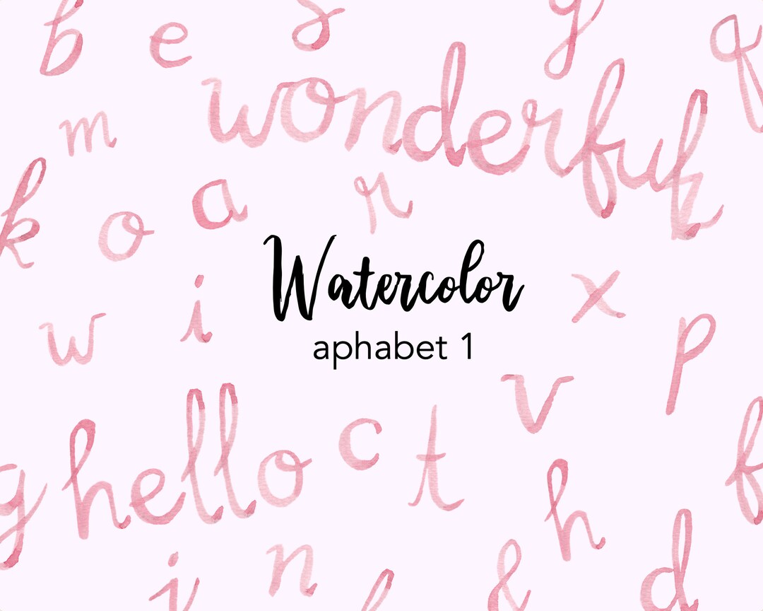 Watercolor CLIPART, Alphabet Clipart, Watercolour Clipart Set ...