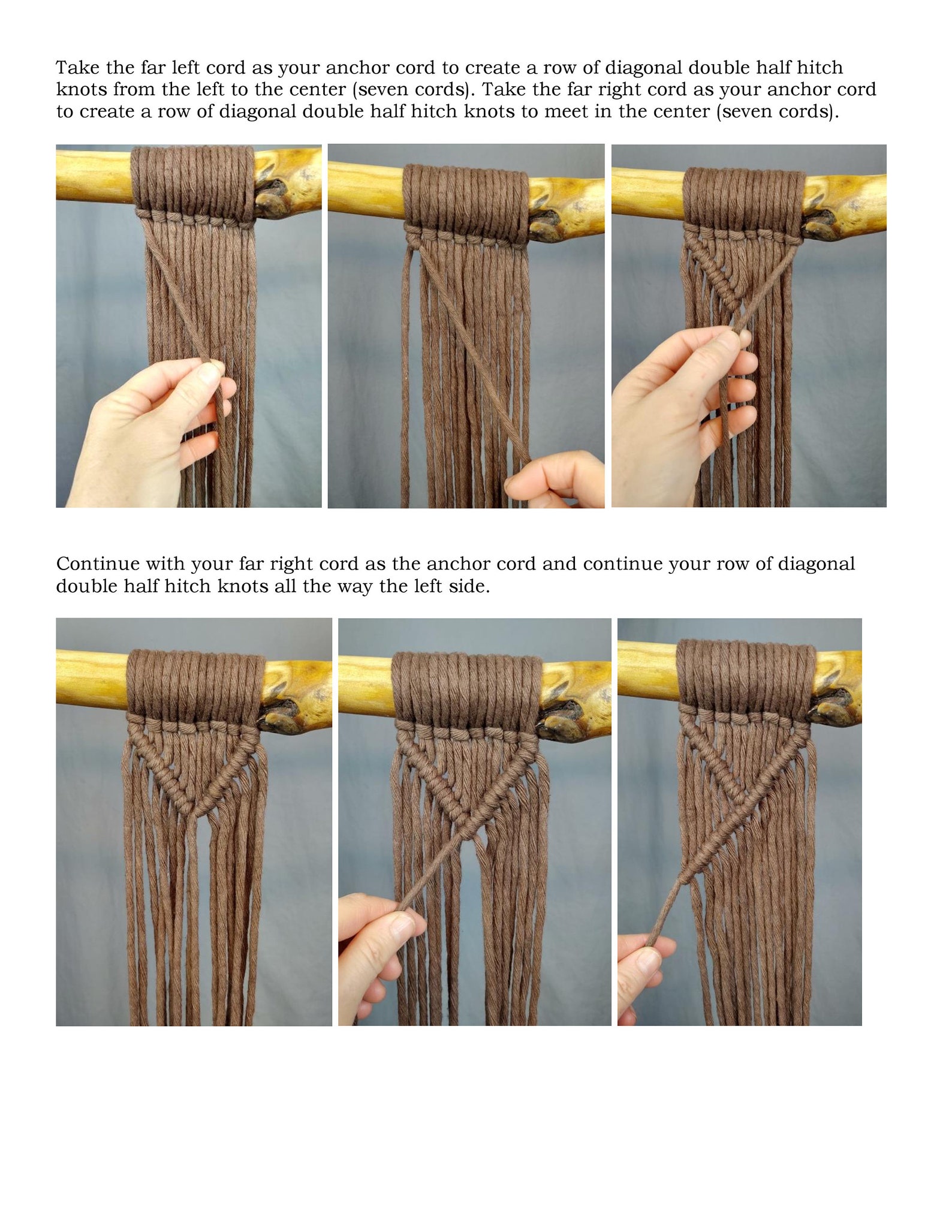 Macrame Pattern PDF Tutorial Download DIY Feather Fringe Wall - Etsy