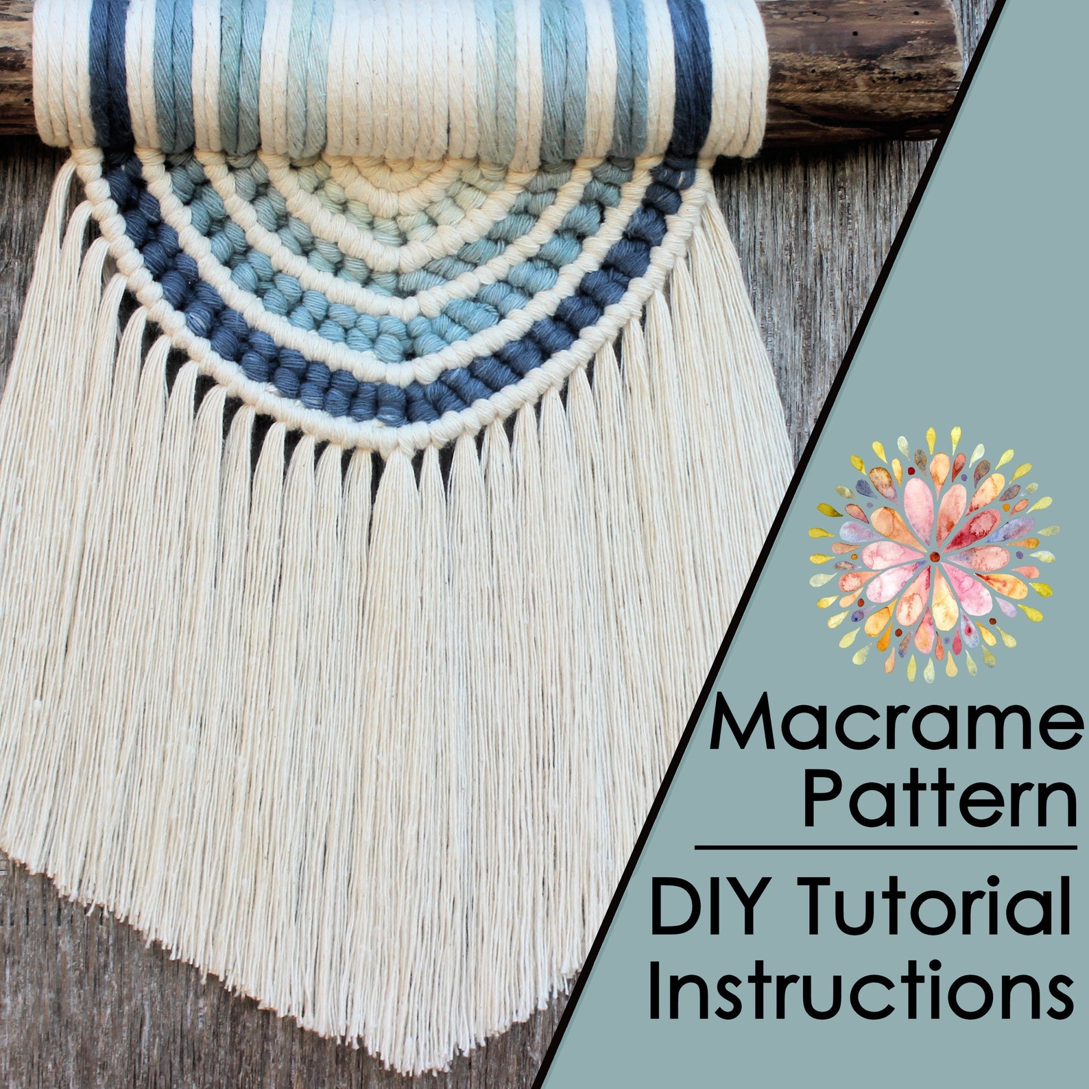 Macrame Half Mandala Semi Circle Pattern PDF Tutorial Instant - Etsy