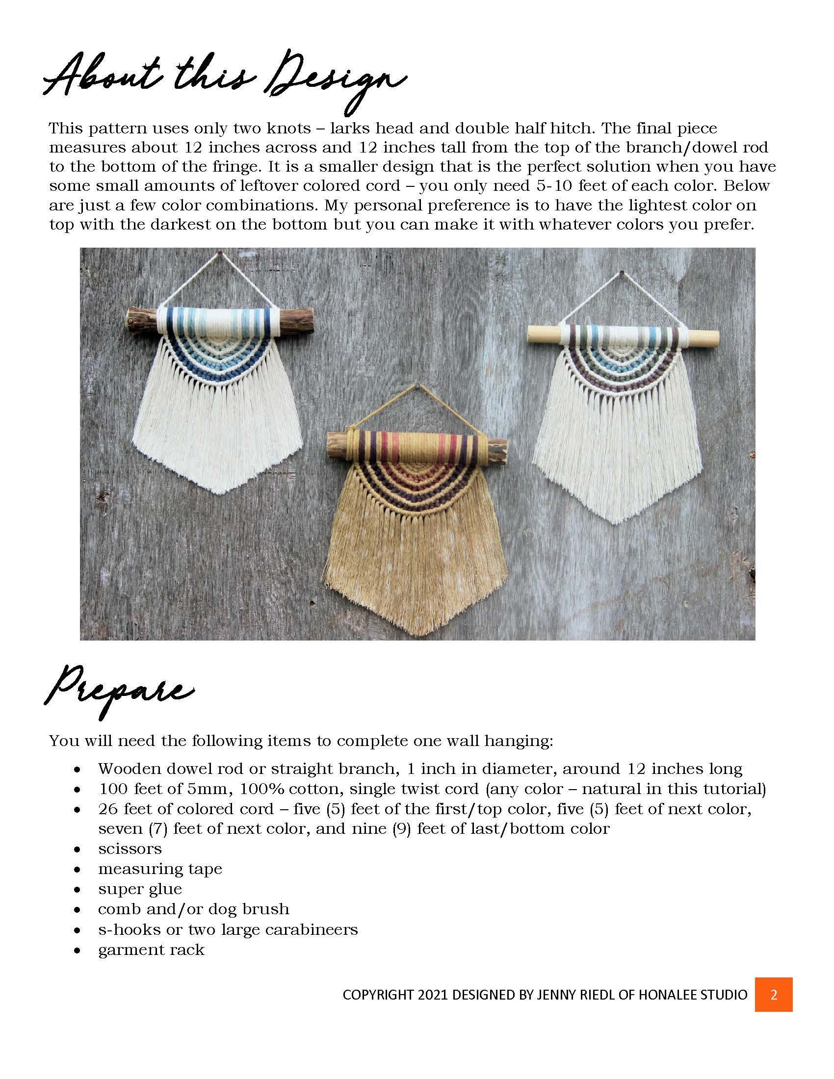 Macrame Half Mandala Semi Circle Pattern PDF Tutorial Instant Download ...
