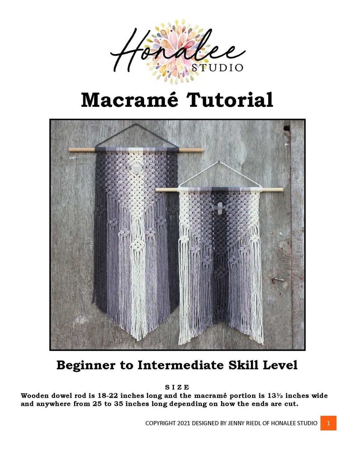 Macrame Pattern PDF Tutorial Instant Download DIY Macrame Wall | Etsy