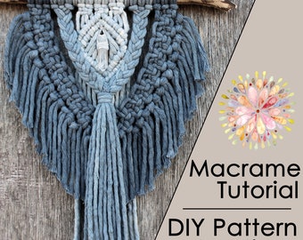 Macrame Pattern PDF Tutorial Instant Download DIY Wall Hanging Rainbow ...